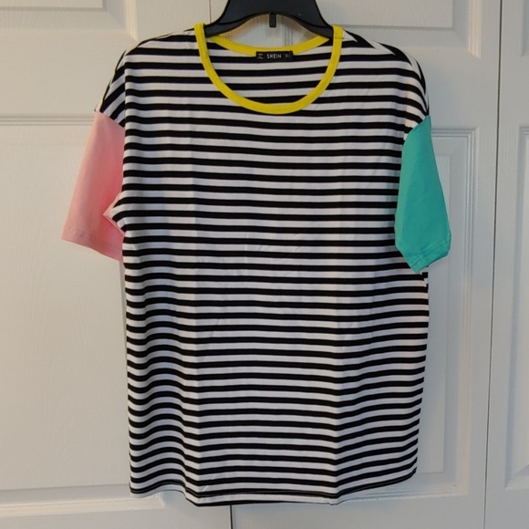 Tops | New Stripescolorblock Tee | Poshmark